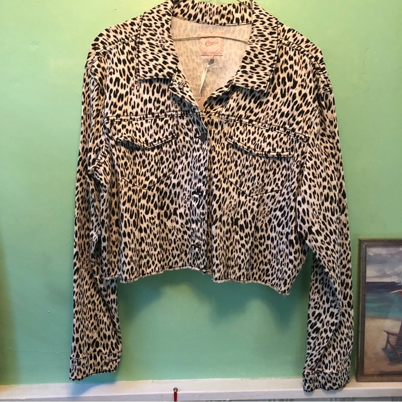Candie's | Jackets & Coats | Nwt Candies Leopard Print Cropped Jacket ...